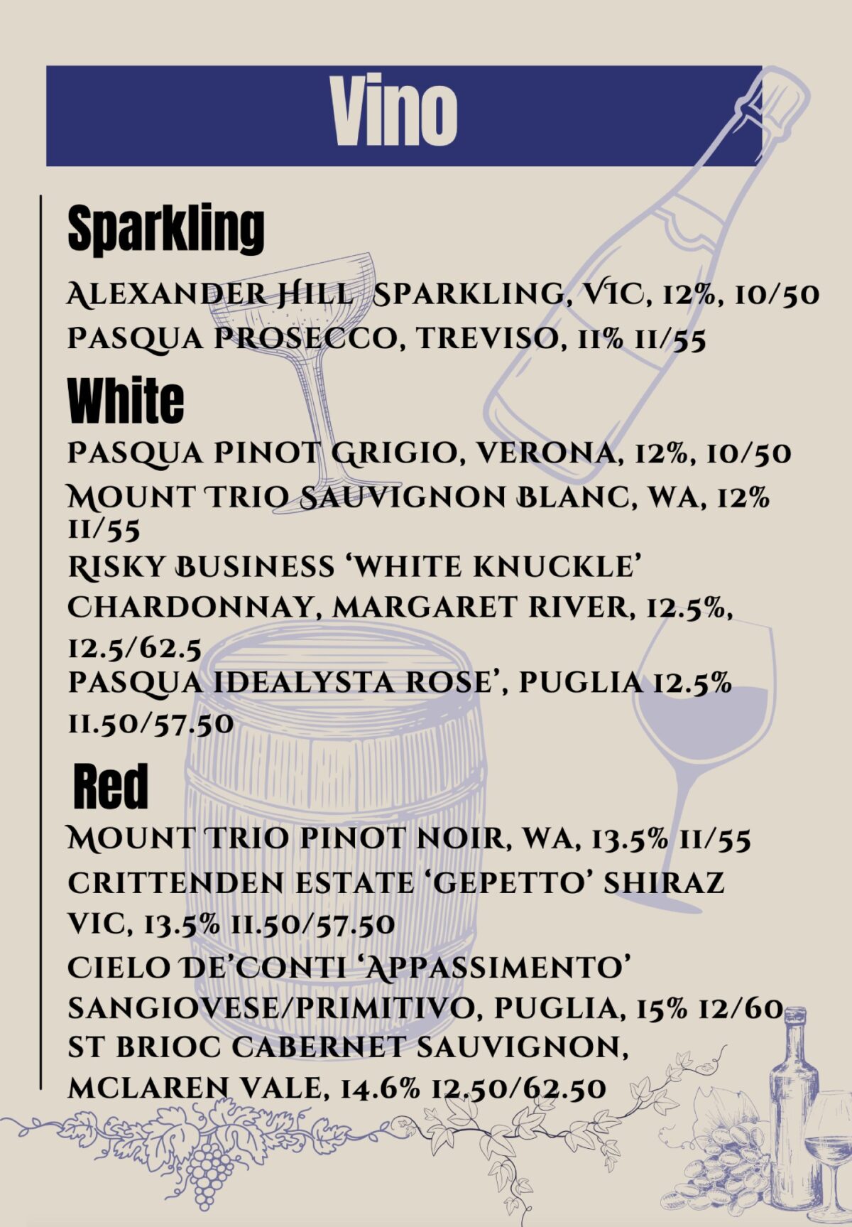 Our Menu - Tasty, delicious and good value food